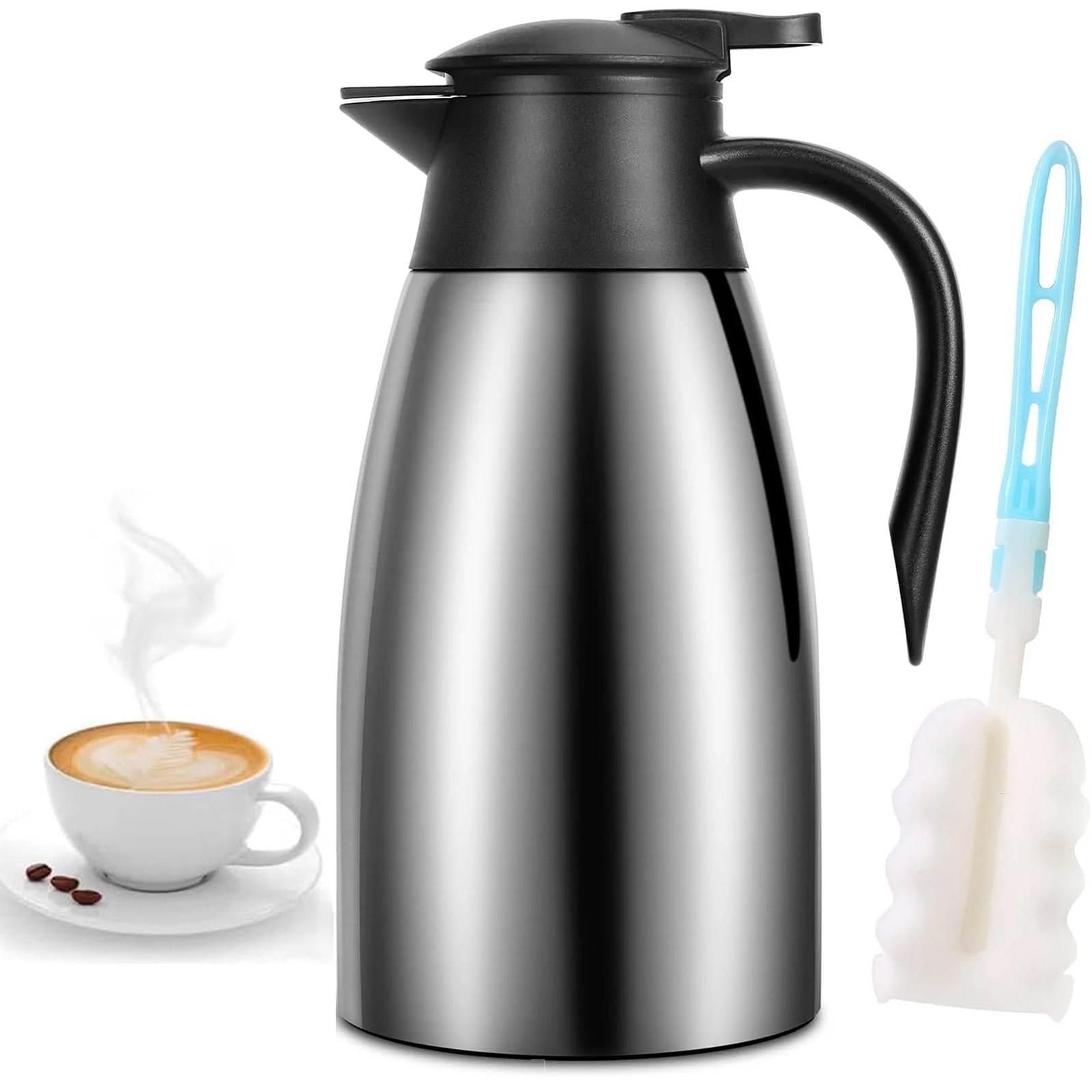 OhhGo Thermal Coffee Carafe, Stainless Steel Insulated Vacuum Pot Flask Dispenser Coffee Carafes ...