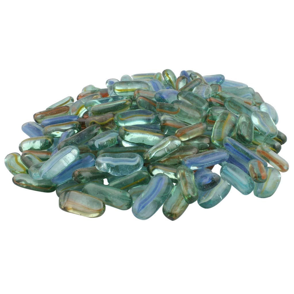 Ohhsome 1Kg Glass Capsule Mixed Glass Colourful Pebbles for Bamboo ...