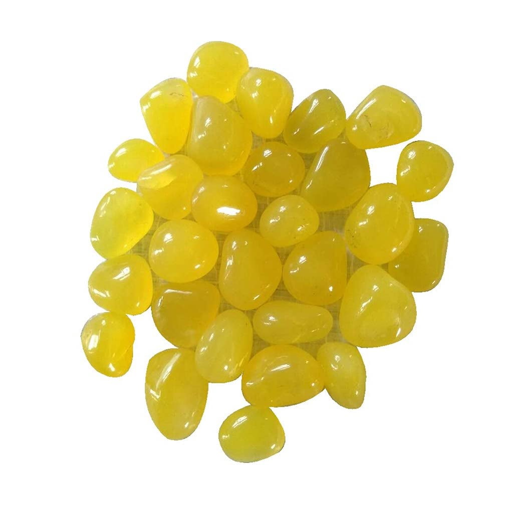 Ohhsome 500Gm Yellow Natural Pebbles Stone Home Decorative Marble ...