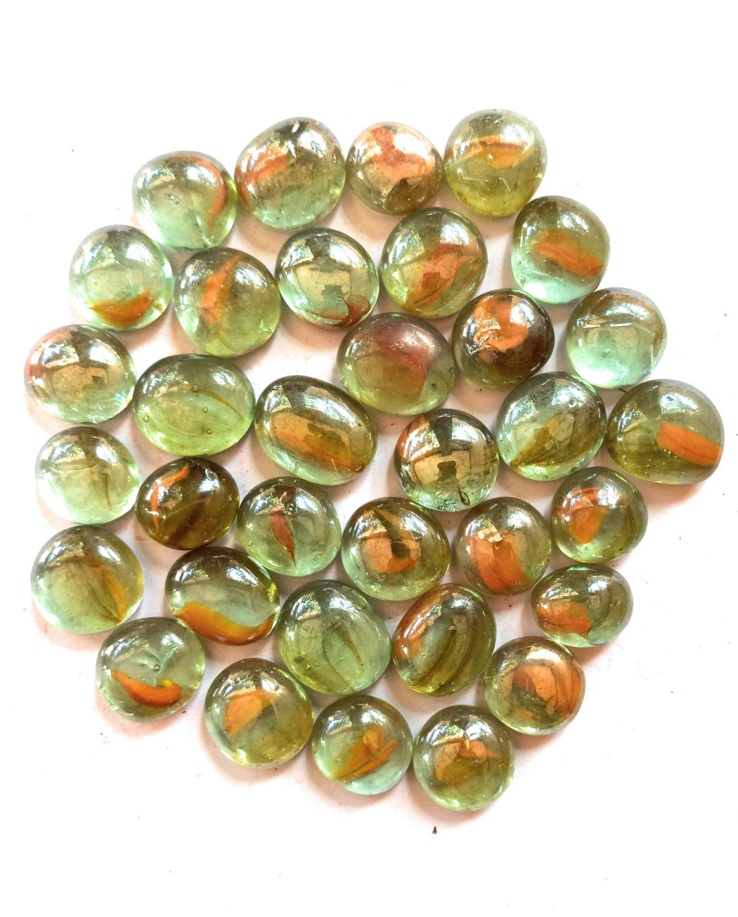 Ohhsome Orange Shade Colour Decorative Gradient Gold Glass Stones And ...