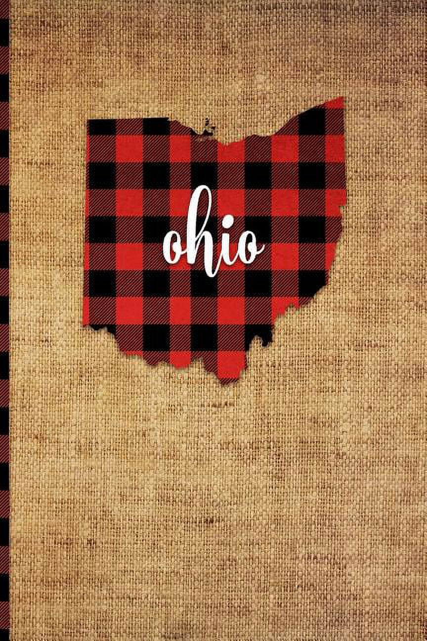 Ohio: 6 X 9 108 Pages: Buffalo Plaid Ohio State Silhouette Hand ...