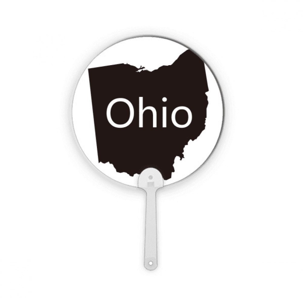 Ohio America USA Map Outline Plastic Round Handheld Fan Decorations ...