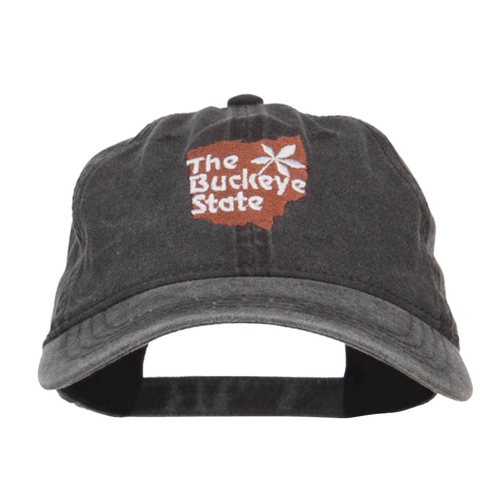Ohio Buckeye State Embroidered Cap - Black OSFM - Walmart.com
