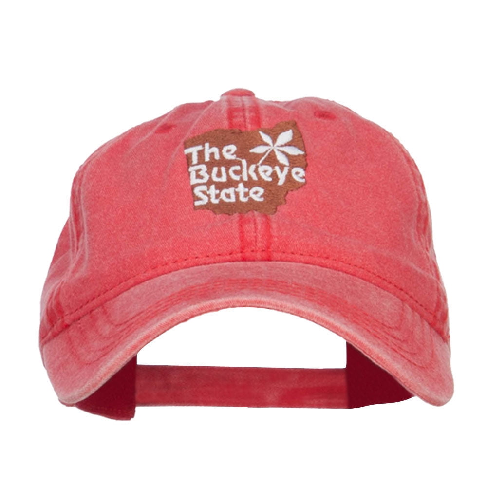 Ohio Buckeye State Embroidered Cap - Red OSFM - Walmart.com