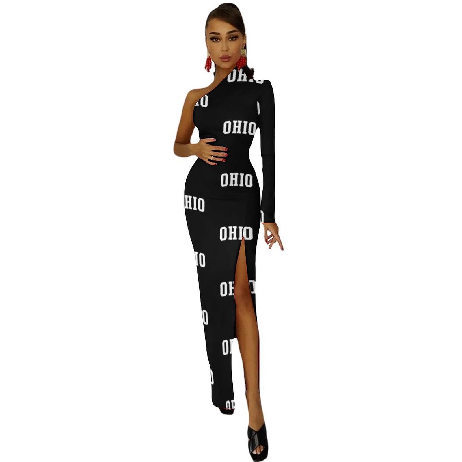Ohio Half Dleeve Split Dress women"s evening dresses dress party night ...
