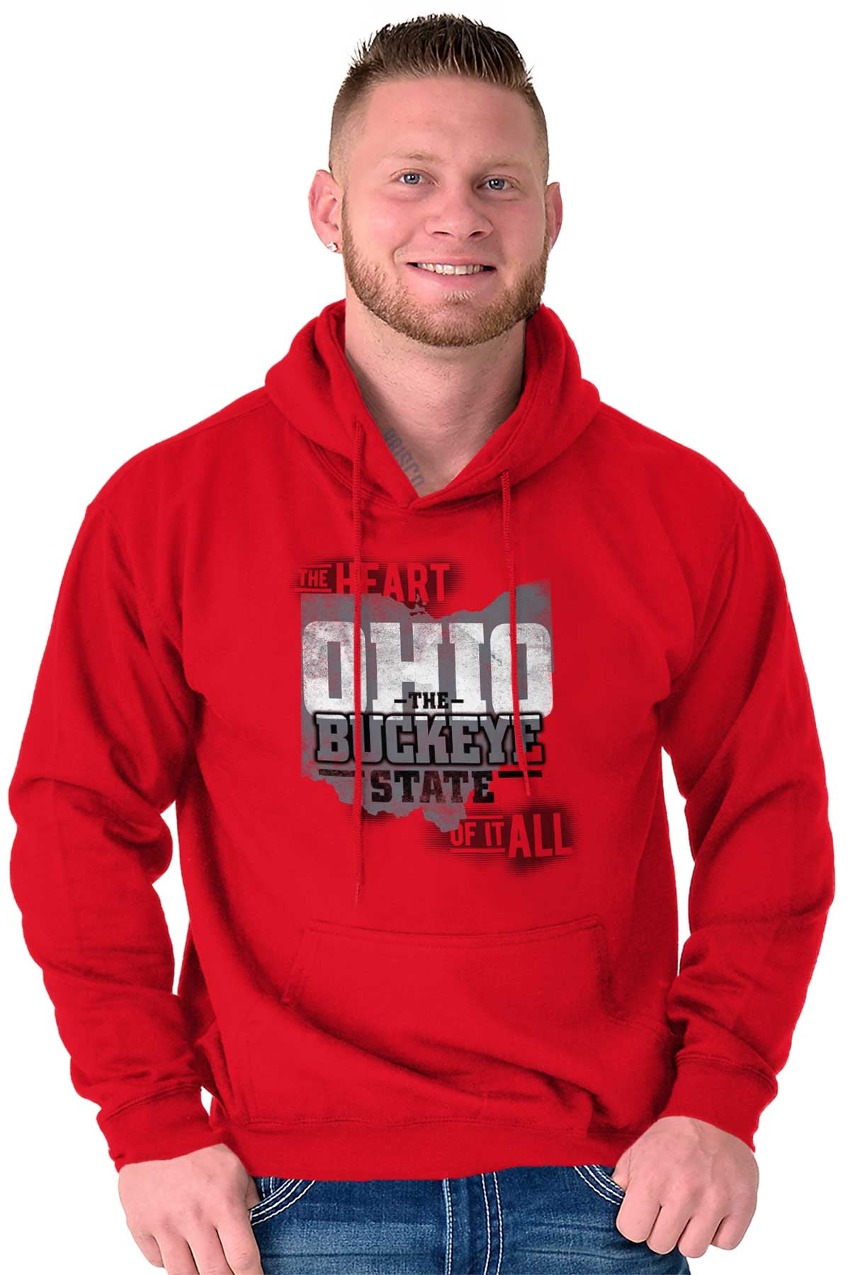 Ohio Heart of it All State Shaped Map Hoodie Sweatshirt Women Men ...