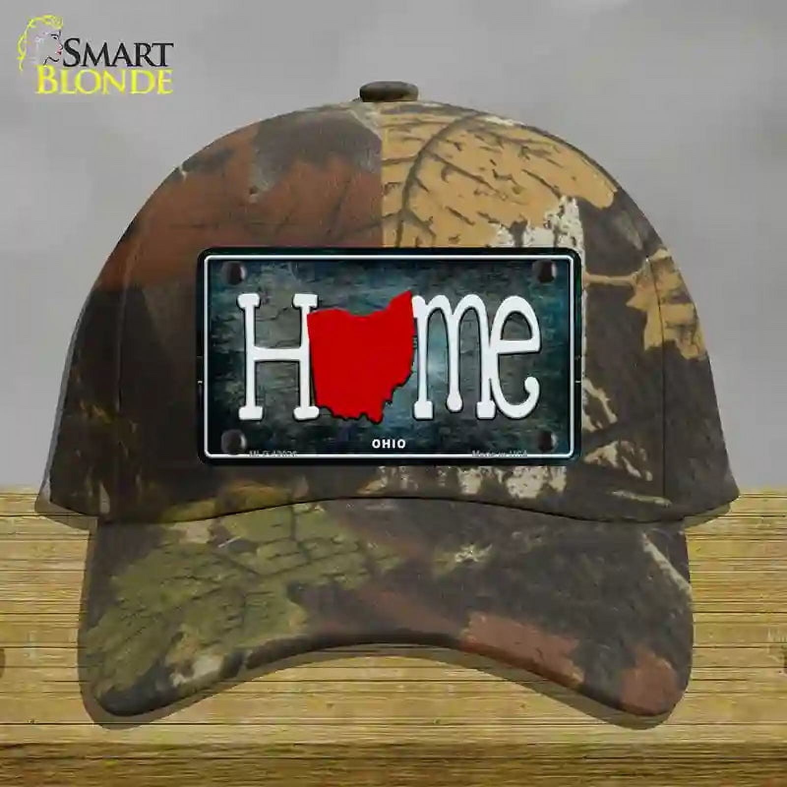 Ohio Home State Outline Novelty License Plate Hat Cotton Camoflauge ...