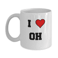 Ohio Mug, I Love Ohio OH Abbreviation USA States Ceramic Coffee Mug Tea ...