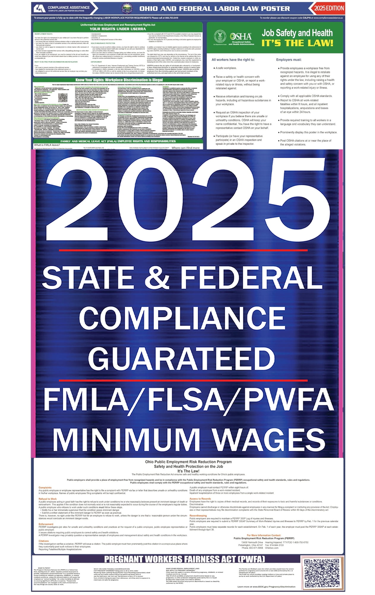 Ohio (OH) 2025 State Labor Law Poster - State, Federal and OSHA ...