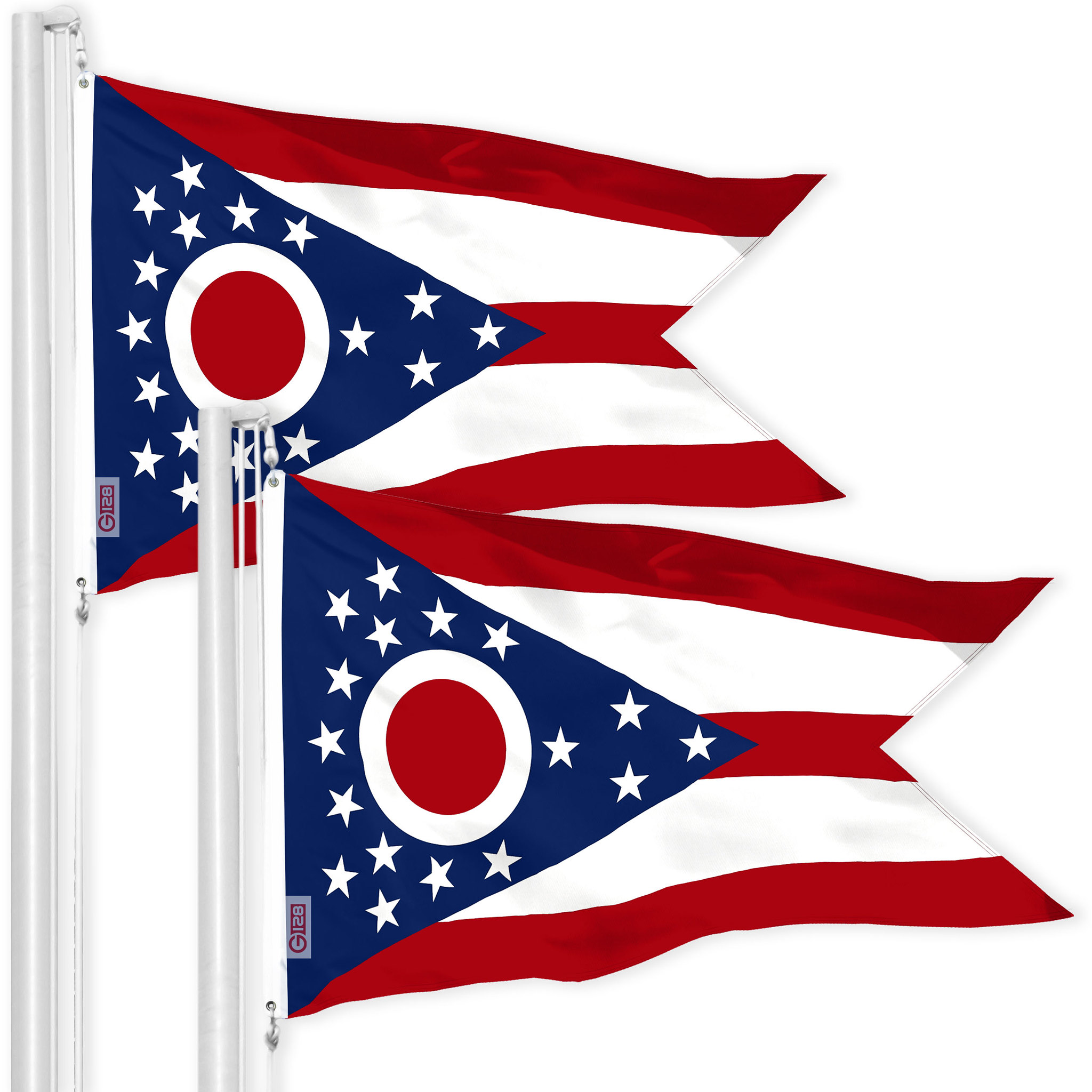 Ohio OH State Flag 3x5FT 2-Pack 150D Printed Polyester By G128 ...