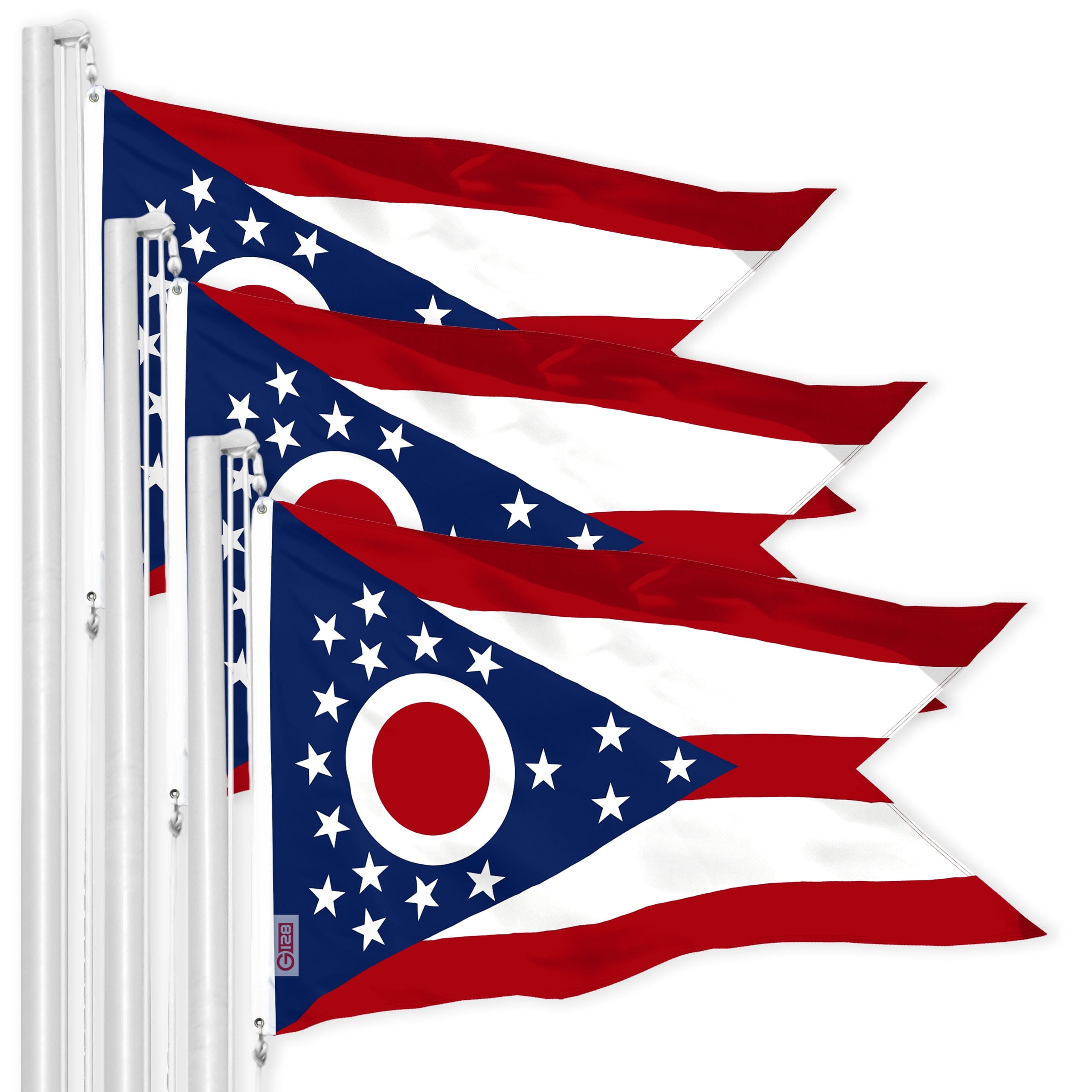 Ohio OH State Flag 3x5FT 3-Pack 150D Printed Polyester By G128 ...