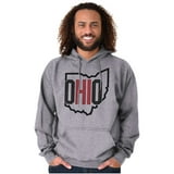 Ohio Pride OH Shaped Outline State Unisex Plus Fleece Graphic Hoodie ...