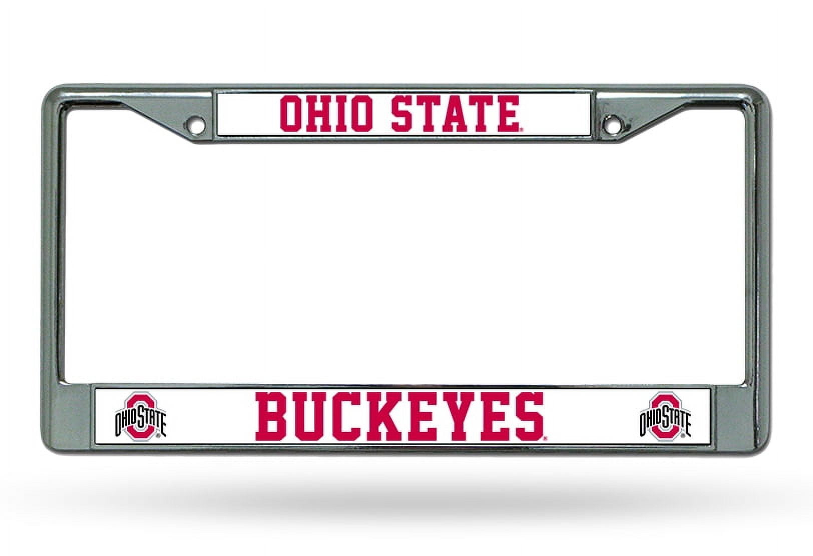 Ohio St OSU Buckeye's - 12" x 6" Standard Size - Chrome Metal License ...