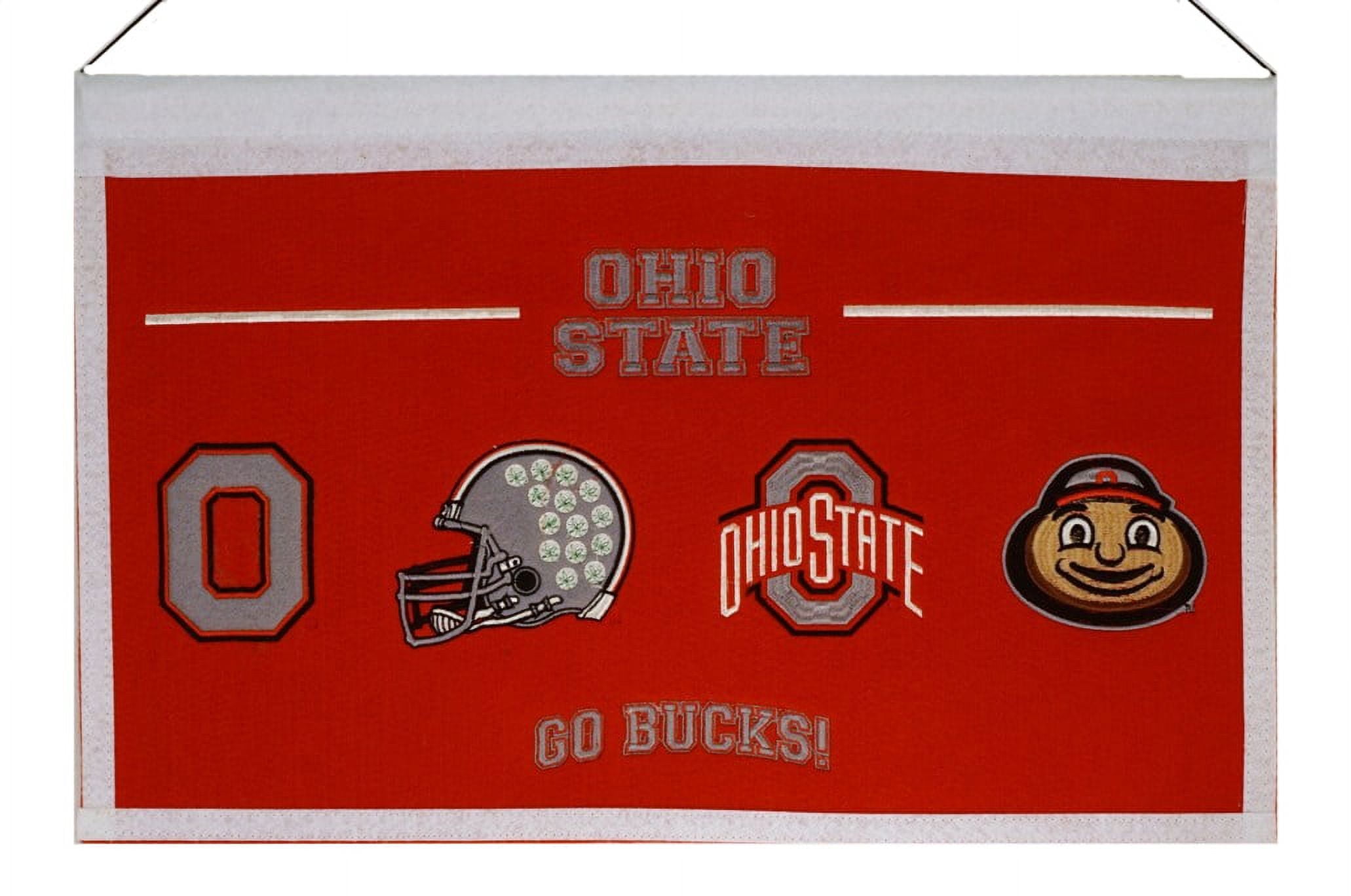 Ohio St OSU Buckeye's High Quality Embroidered Logo Banner Flag ...