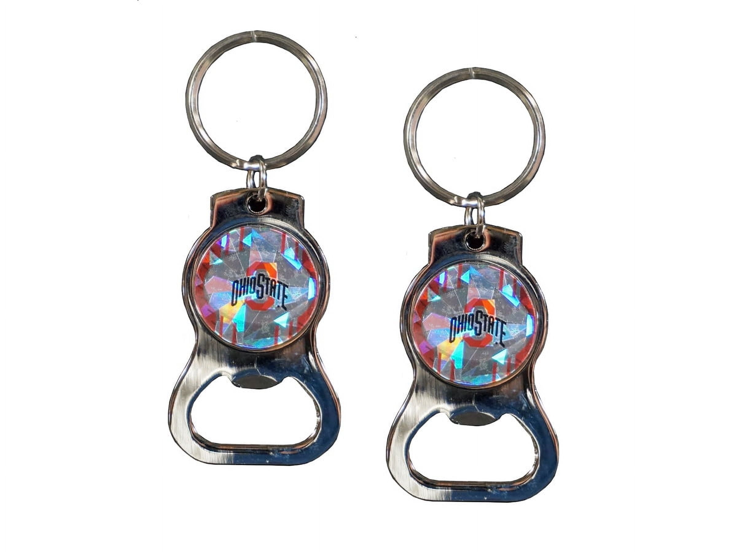 Ohio St. University (OSU) Buckeyes (Set of 2) Silver Keychain and ...
