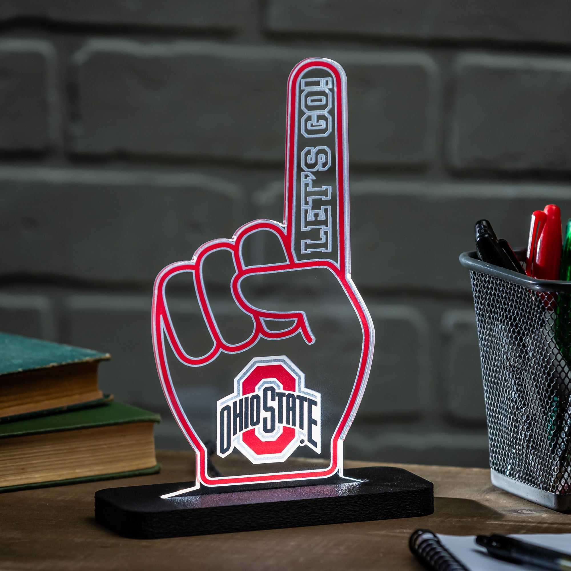 Ohio State Buckeyes 10" LED Tabletop Foam Finger Desklite Sign ...