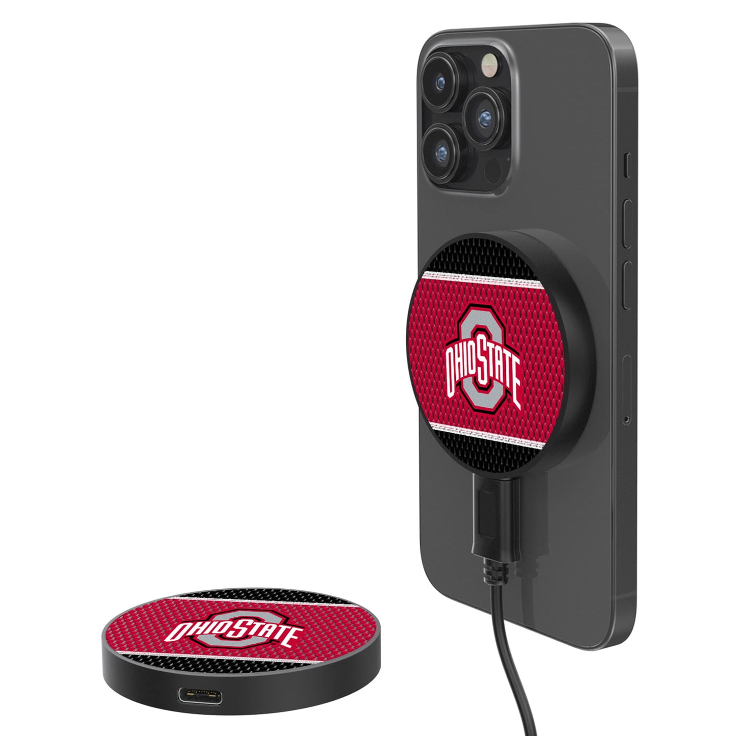 Ohio State Buckeyes 10-Watt Mesh Design Wireless Magnetic Charger ...