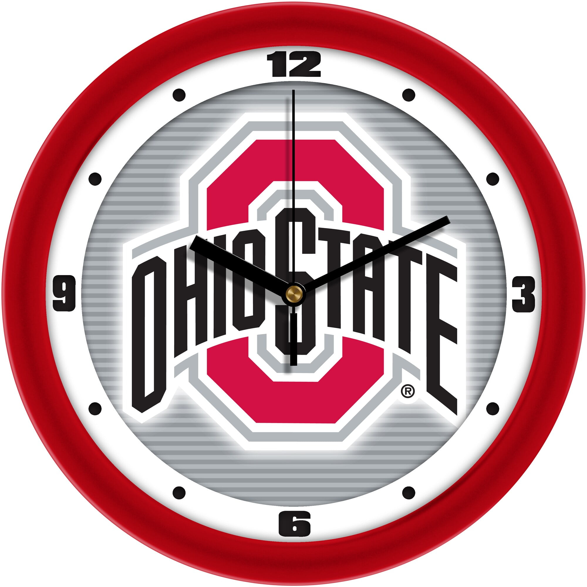 Suntime Ohio State Buckeyes 11.5'' Premium Glass Face Wall Clock with ...