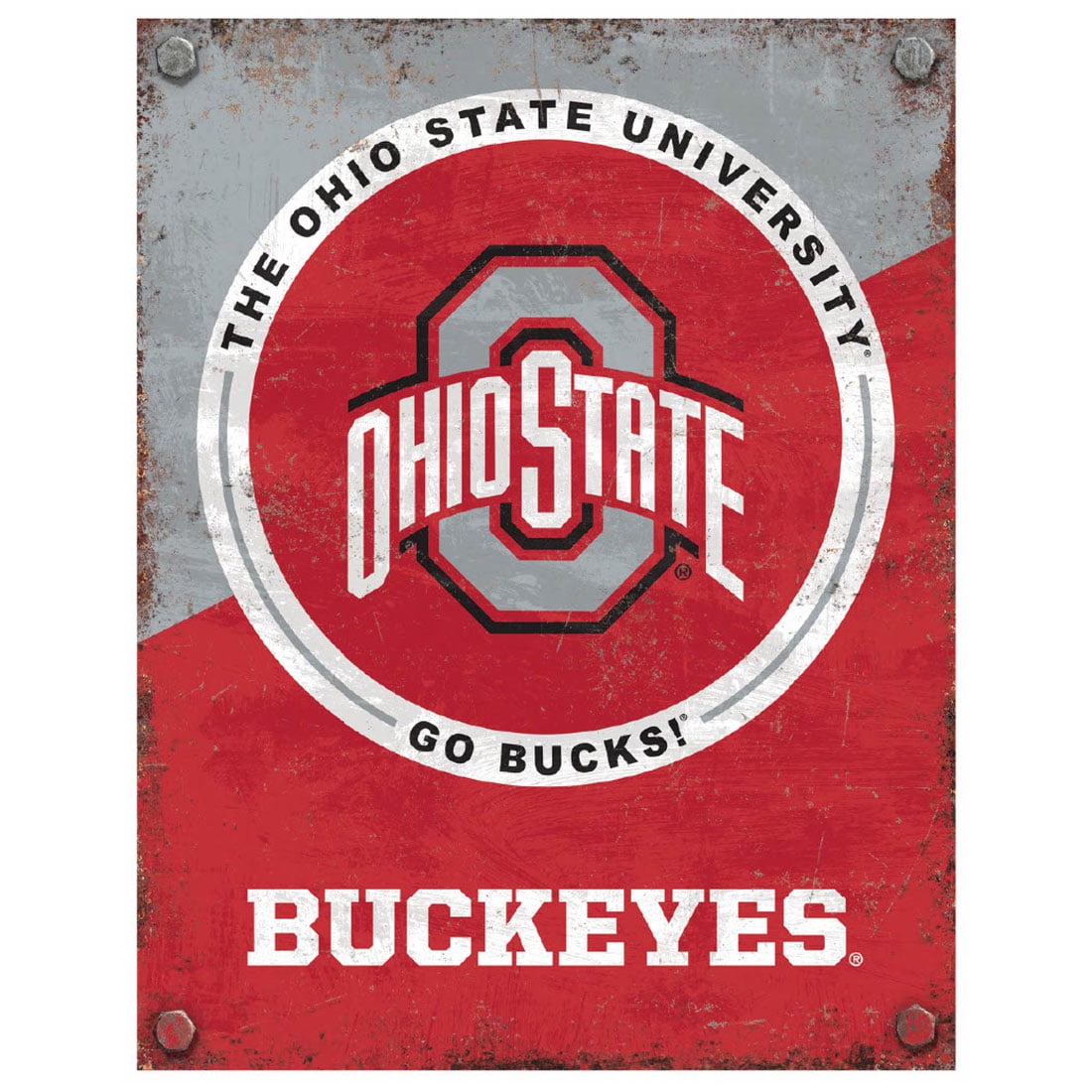 Ohio State Buckeyes 13" x 20" Two-Tone Established Date Metal Sign ...