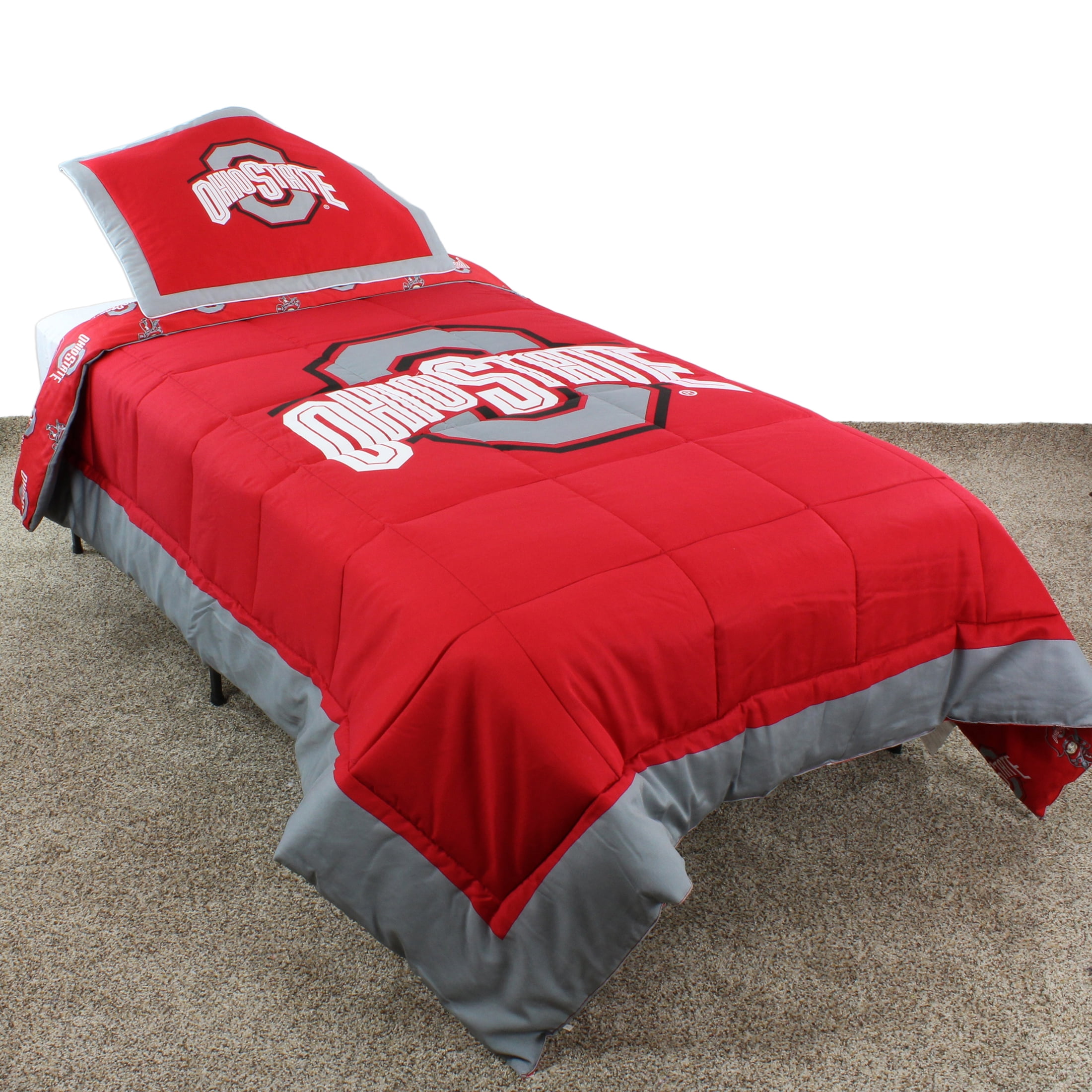 Ohio State Buckeyes 3 Pc Reversible Cotton Comforter Set, 1 Comforter ...