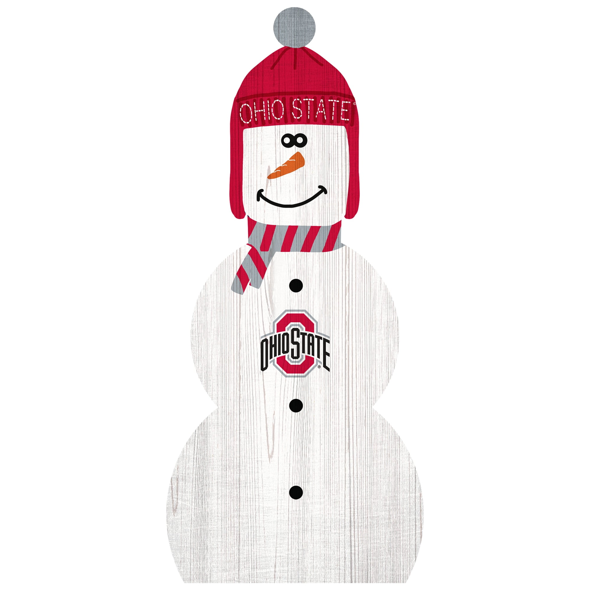 Ohio State Buckeyes 31'' Snowman Leaner - Walmart.com