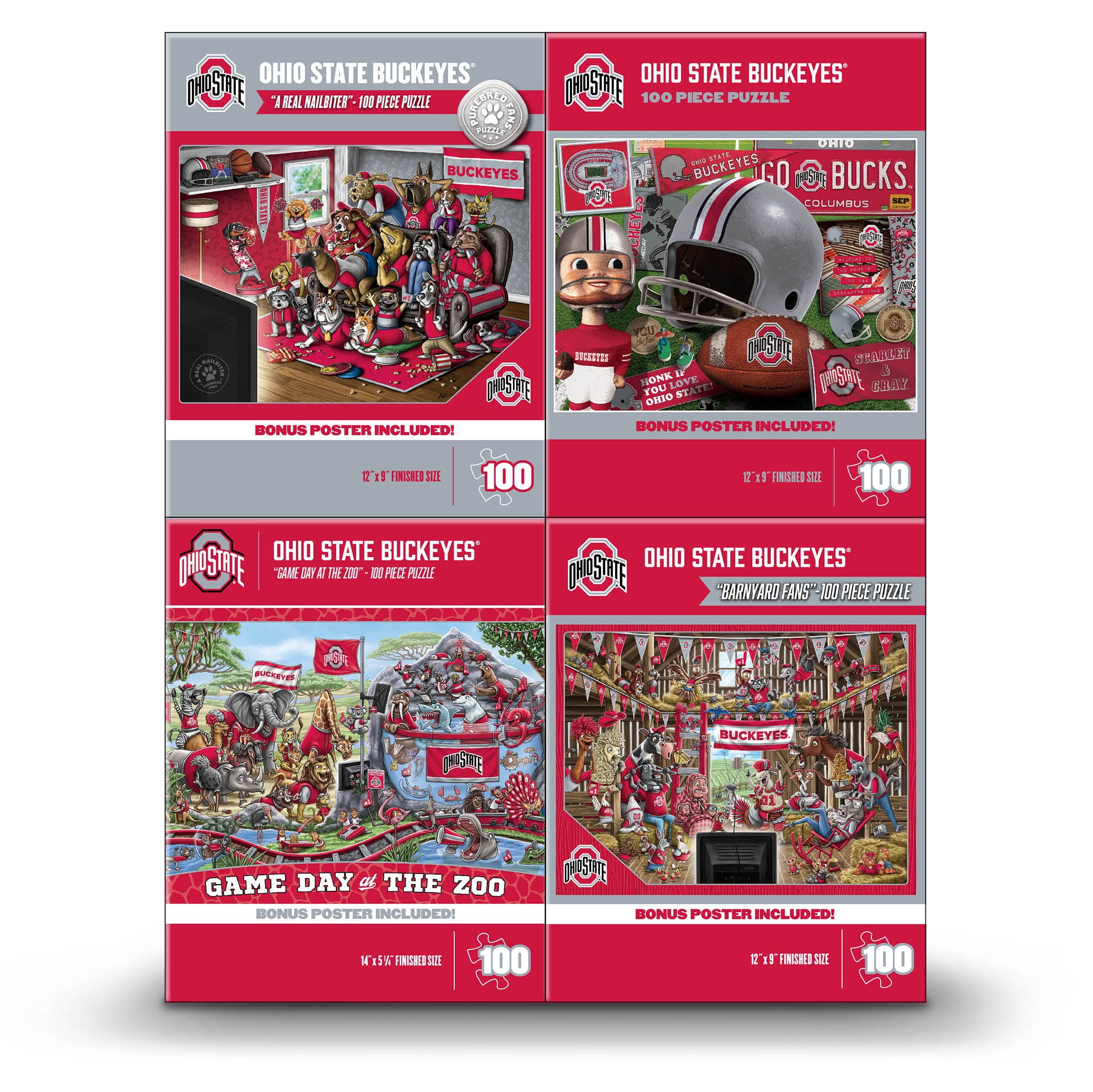 Ohio State Buckeyes 4 in 1 Puzzle Pack - Walmart.com