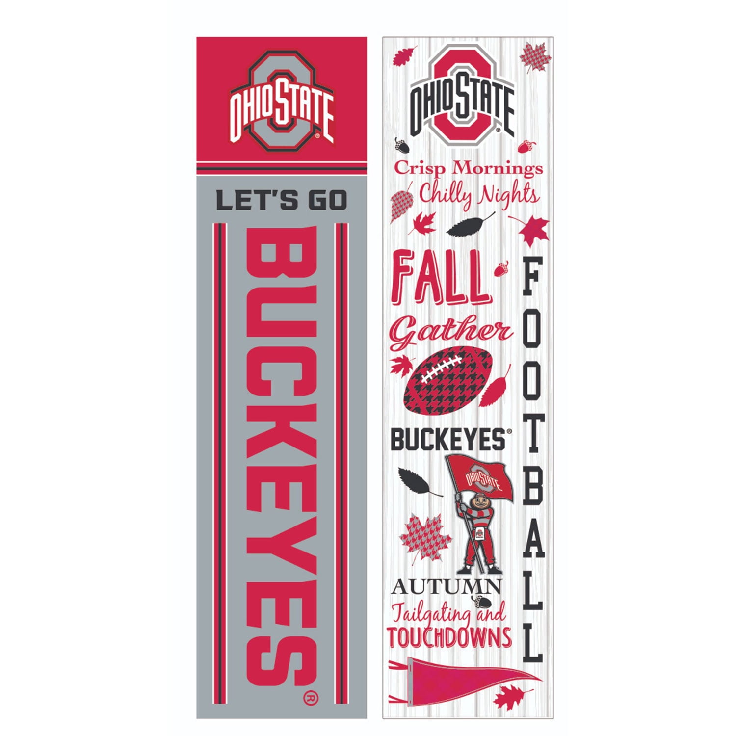 Ohio State Buckeyes 47" Double Sided Fall Leaner Fan Sign - Walmart.com