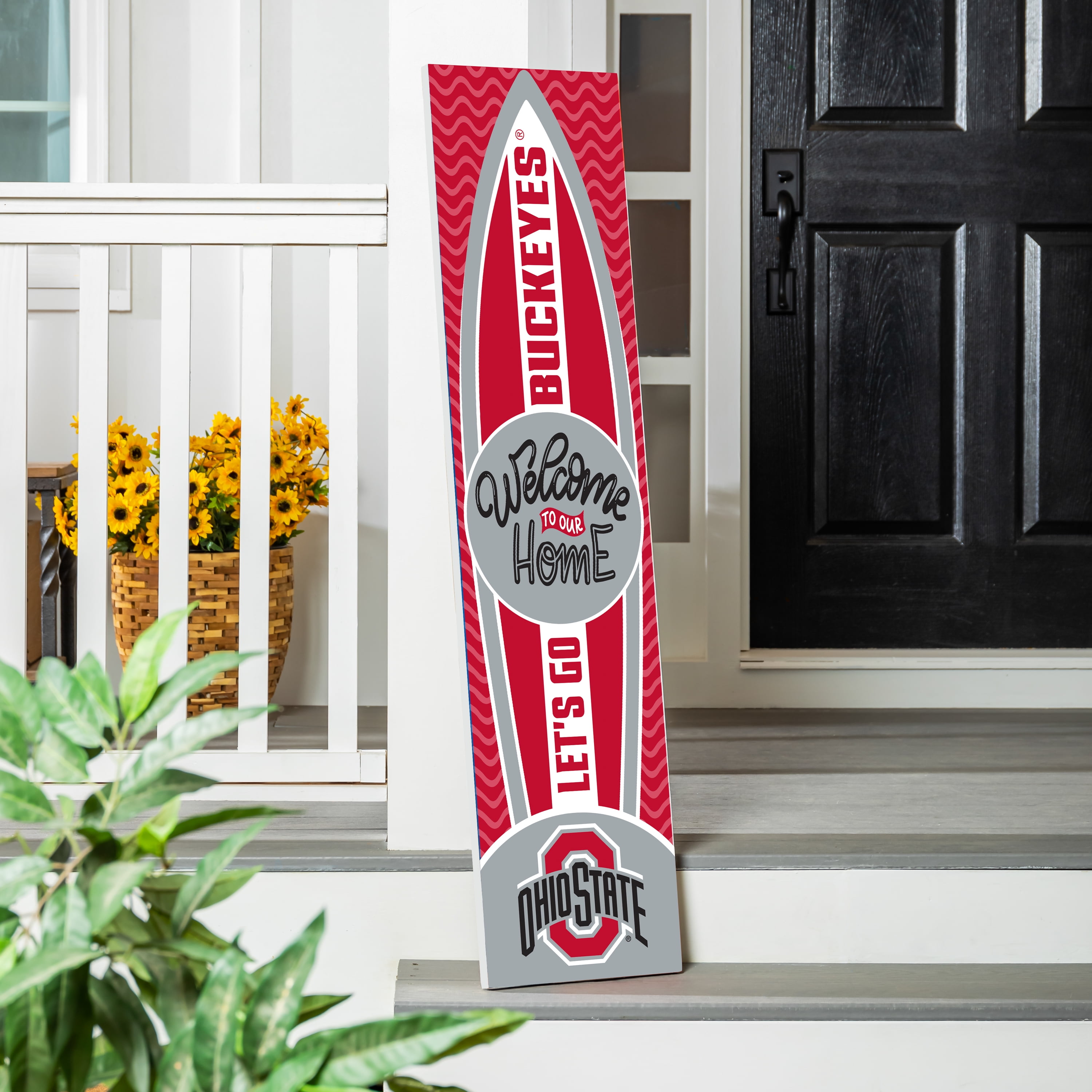 Ohio State Buckeyes 47" Surfboard Summer Porch Leaner Welcome Wall Sign ...