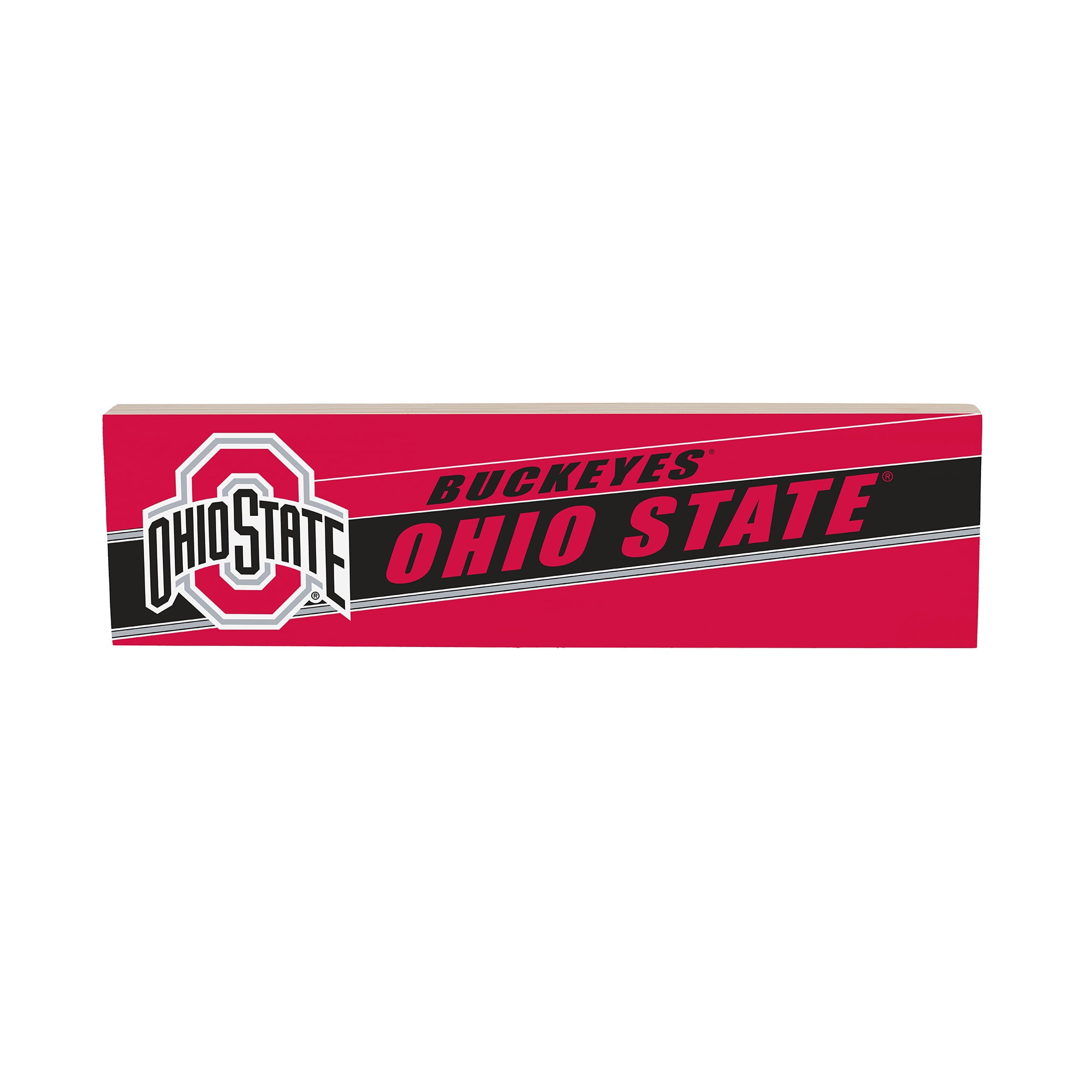 Ohio State Buckeyes 5" x 18" Shadow Logo Wood Mantle Sign - Walmart.com