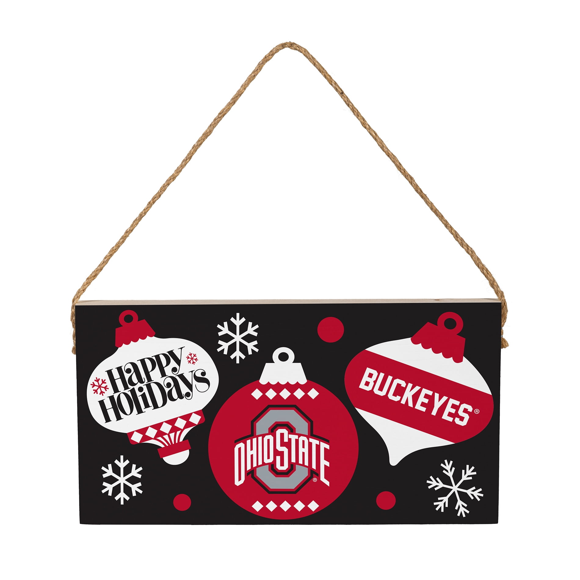 Ohio State Buckeyes 6" x 11" Holiday Wood Wall Sign - Walmart.com