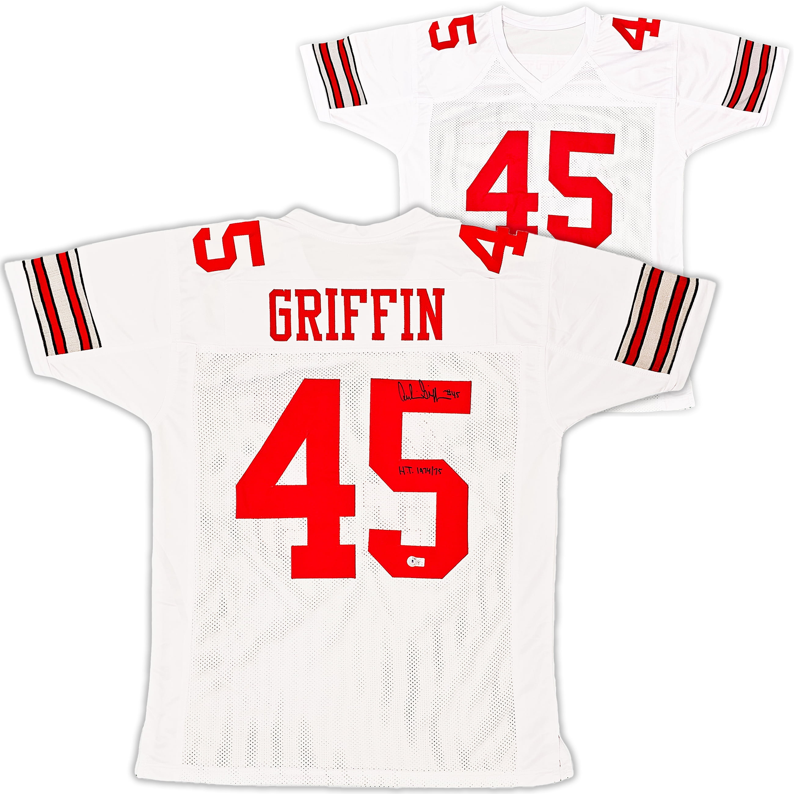Ohio State Buckeyes Archie Griffin Autographed White Jersey "HT 1974/75 ...