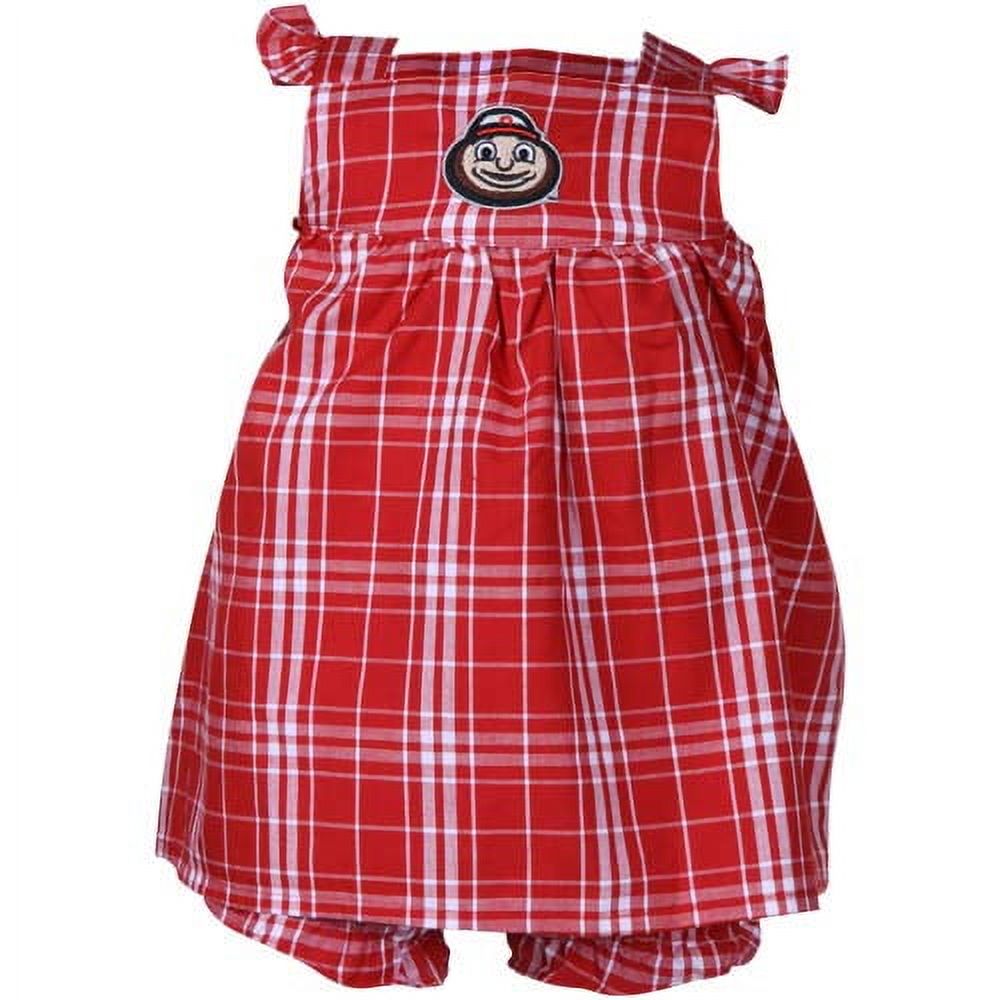 Ohio State Buckeyes Infant Girls Scarlet Heritage Plaid Dress with ...