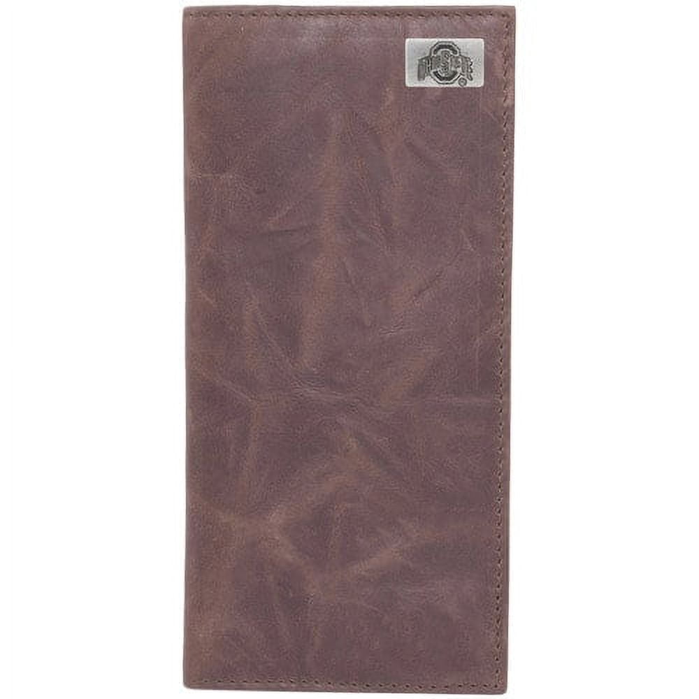 Ohio State Buckeyes Leather Secretary Wallet with Concho - Brown ...