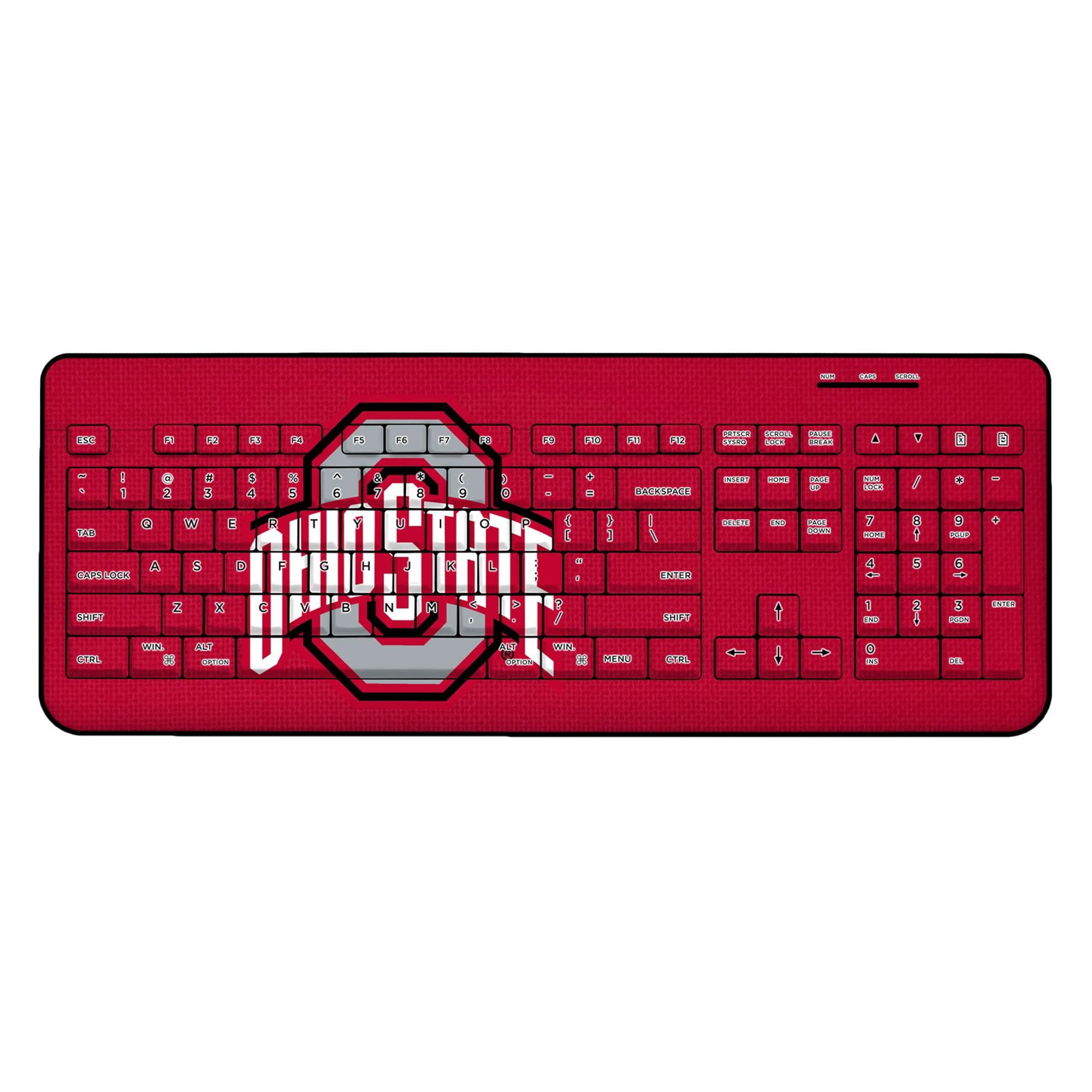 Ohio State Buckeyes Solid Design Wireless Keyboard - Walmart.com