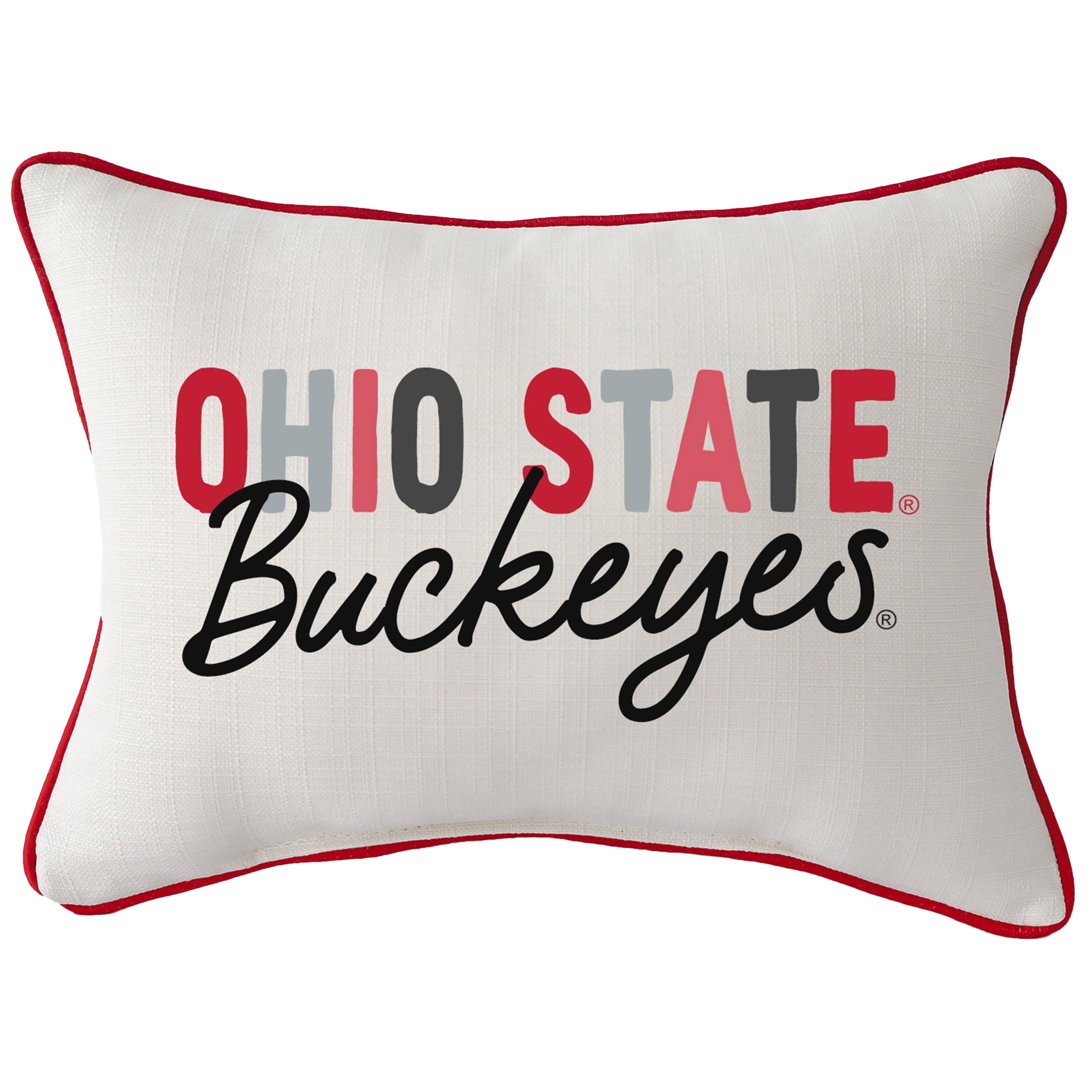 Ohio State Buckeyes Tones Rectangular Piped Pillow - Walmart.com