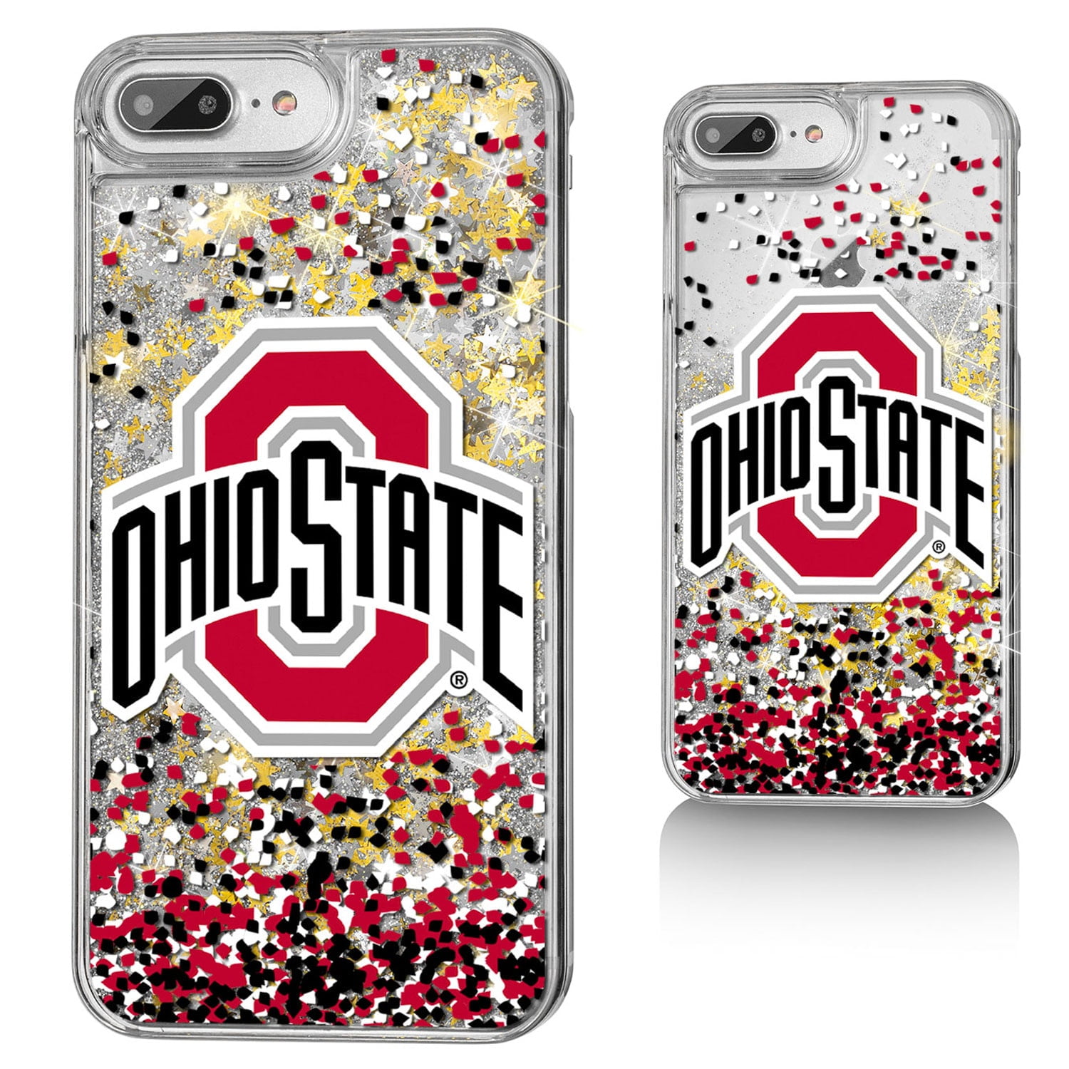 Ohio State Buckeyes iPhone Glitter Confetti Design Case - Walmart.com