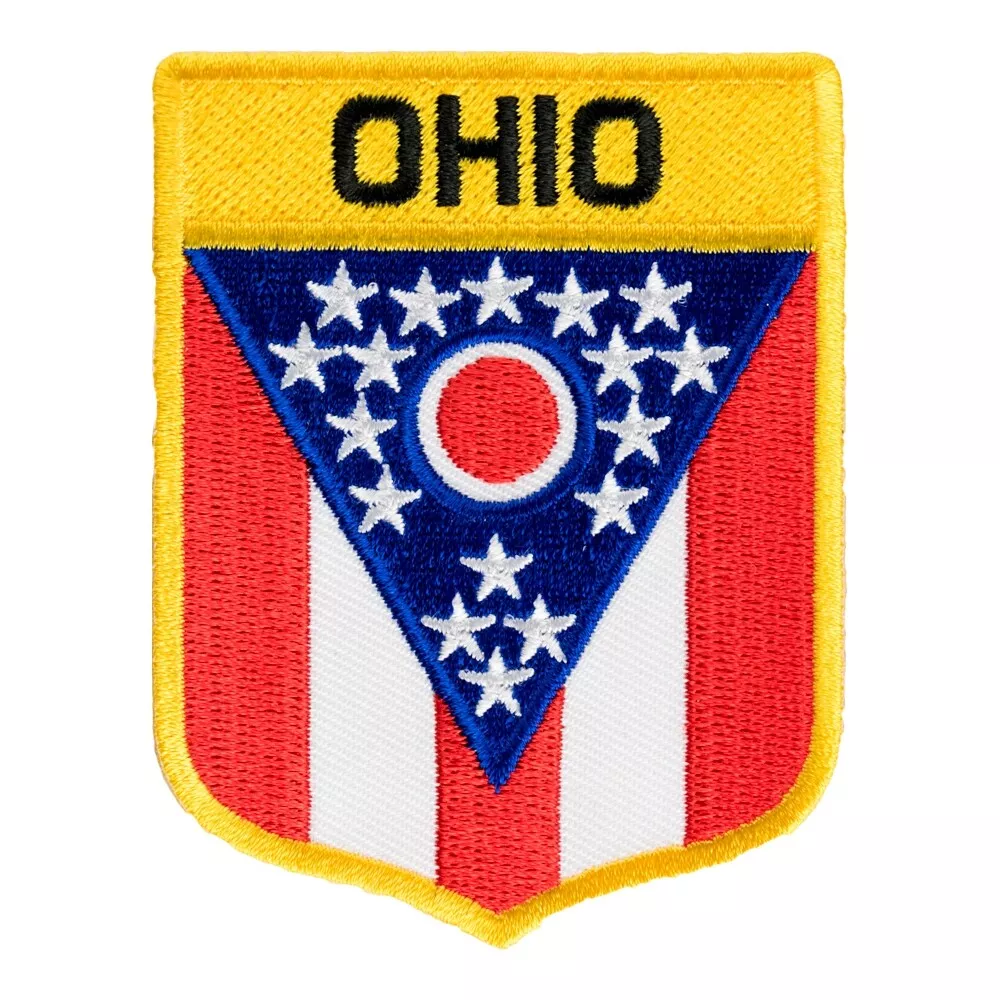 Ohio State Flag Shield Patch, United States of America Patches ...