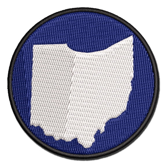 Ohio State Silhouette Applique Multi-Color Embroidered Iron-On Patch ...