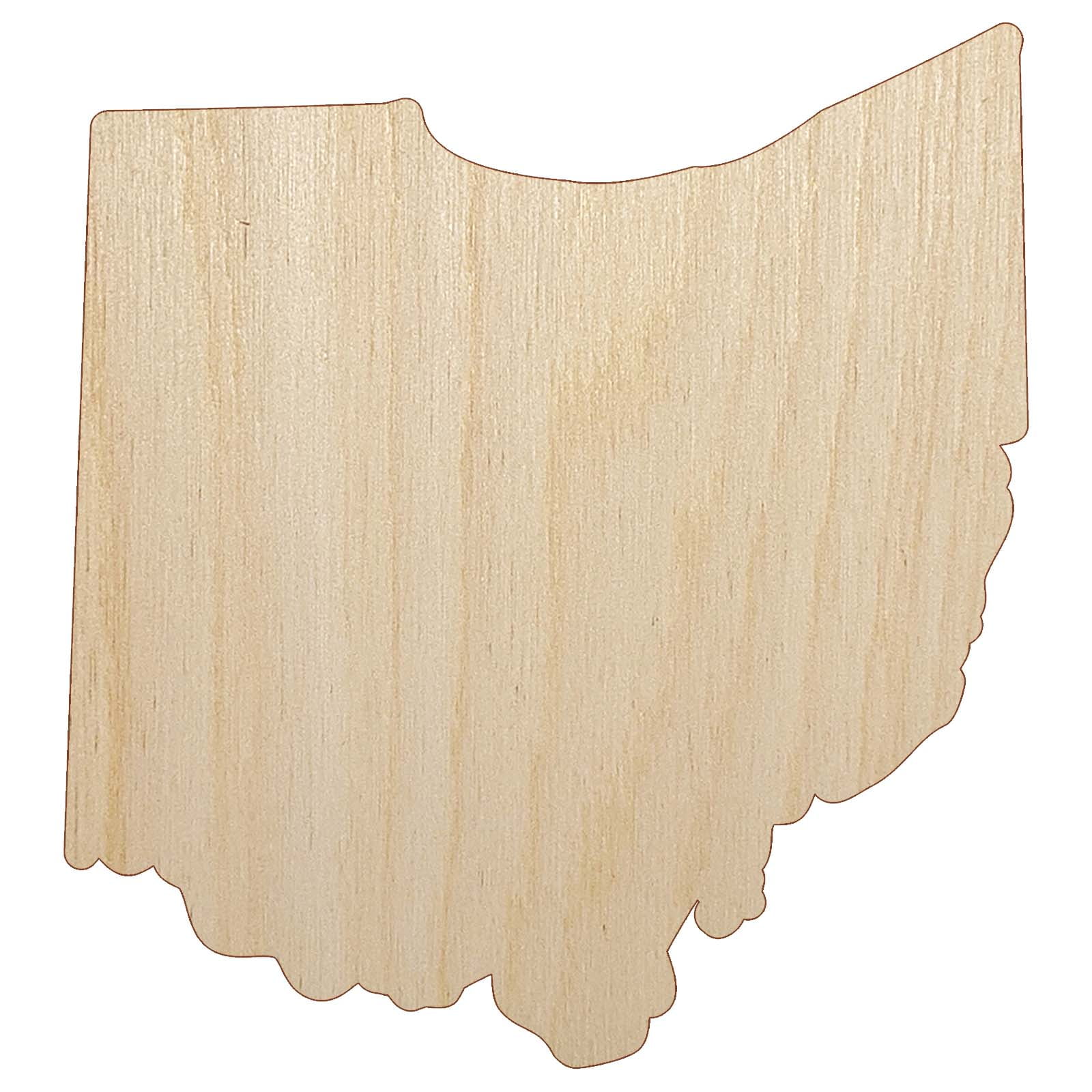 Ohio State Silhouette Wood Shape Unfinished Piece Cutout Craft DIY ...