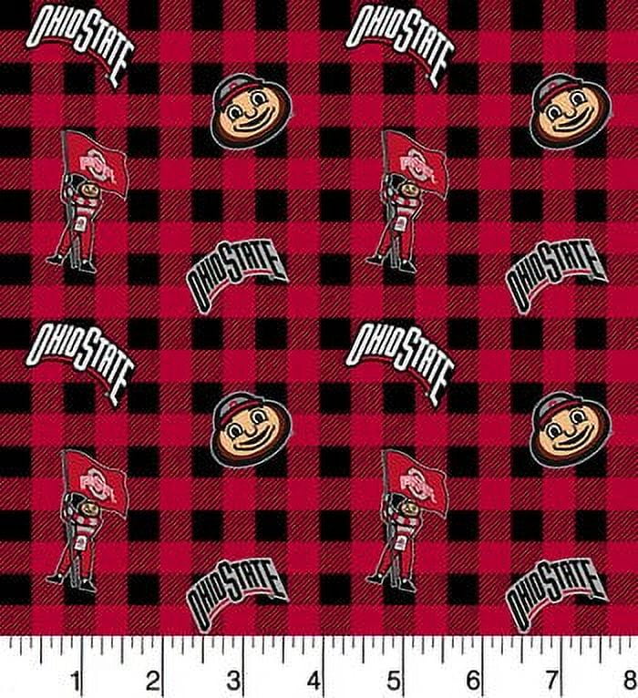 Ohio State University Cotton Fabric-Sold by the Yard-Buffalo Plaid ...