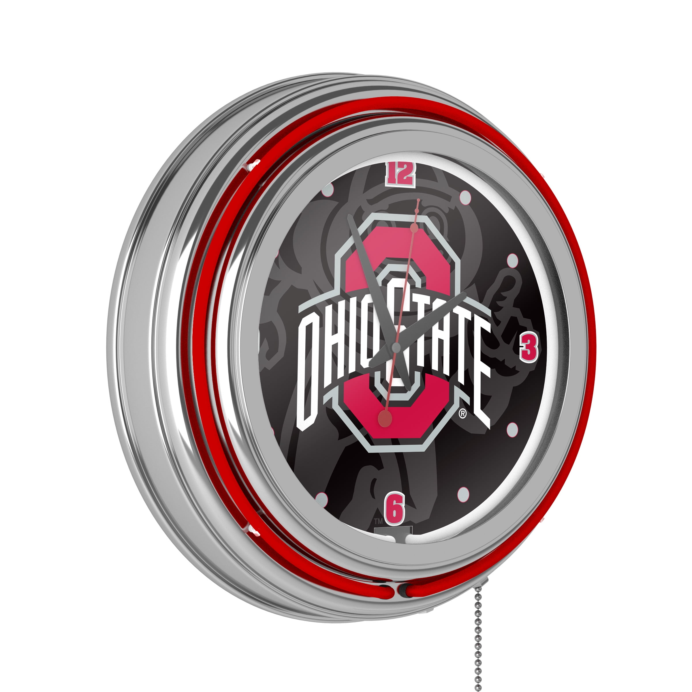 Ohio State University Faded Brutus Retro Neon Analog Wall Clock with ...
