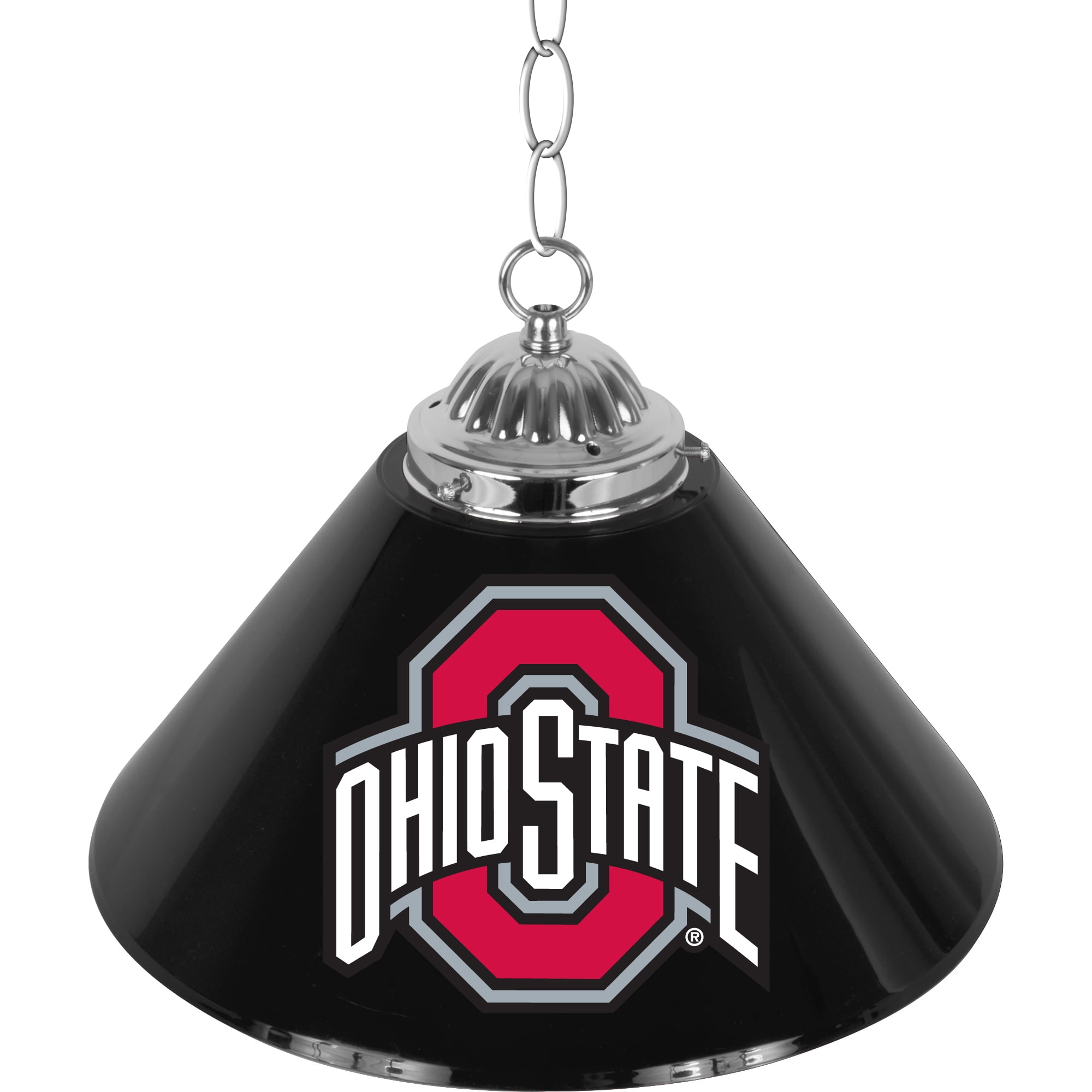 Ohio State University Logo Black 14-Inch Single Pendant Light with Pull ...