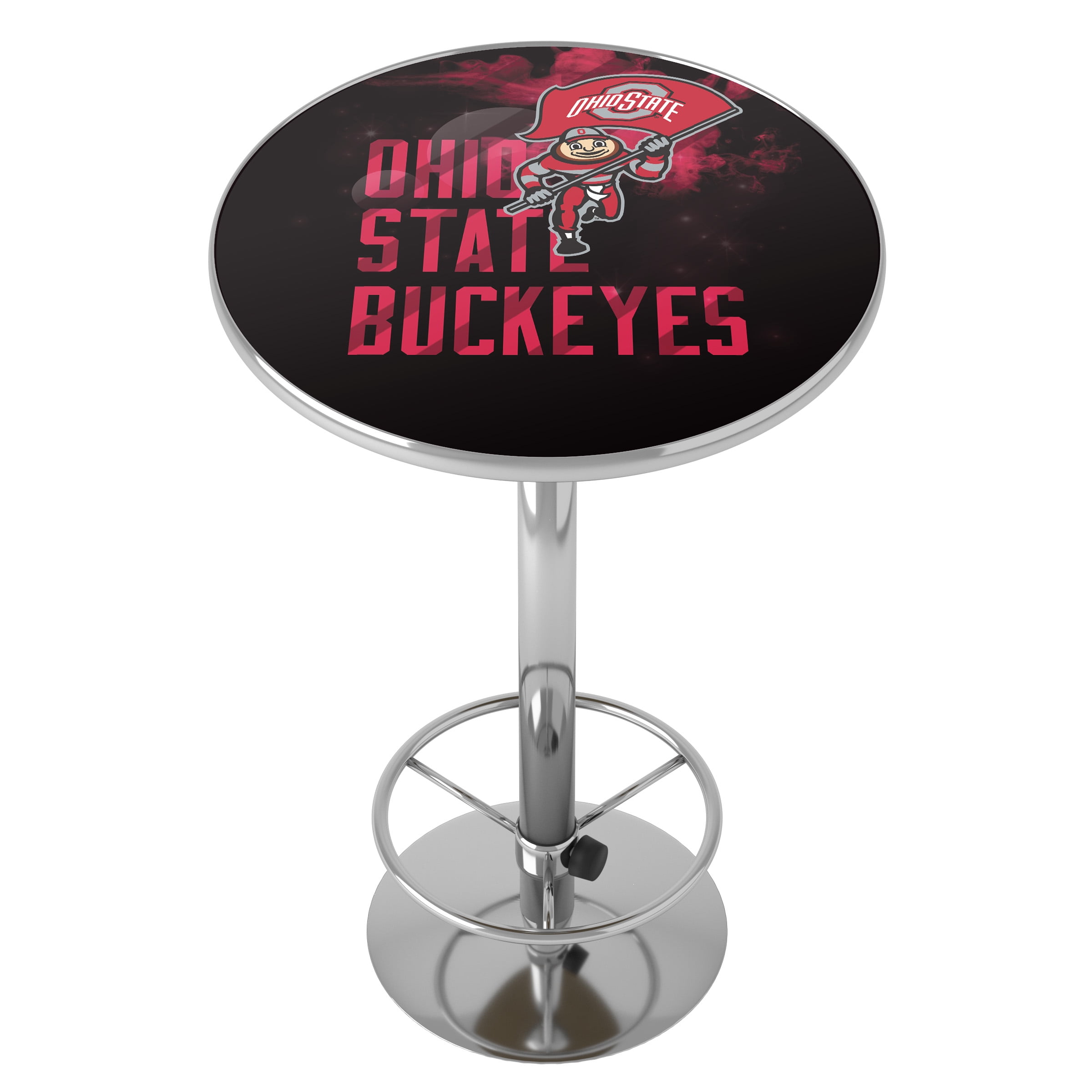 Ohio State University Smoking Brutus Bar Table with Adjustable Footrest ...