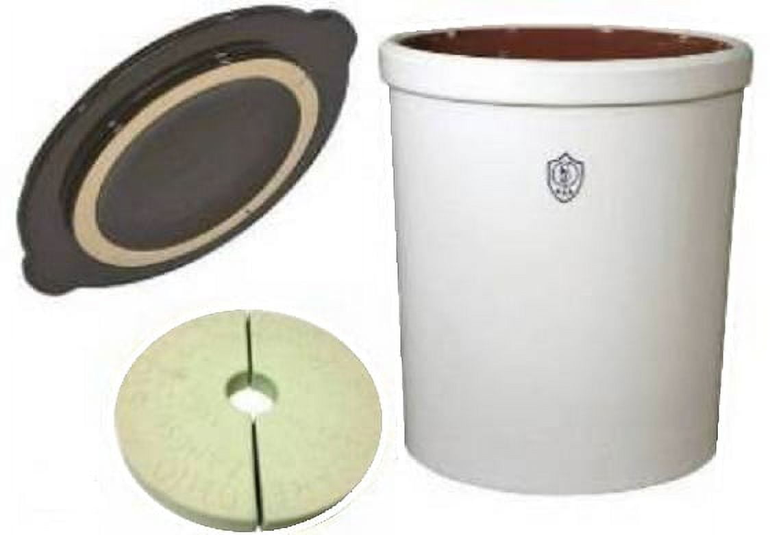 Ohio Stoneware 5 Gallon Fermentation Crock, Stones, Lid - Walmart.com