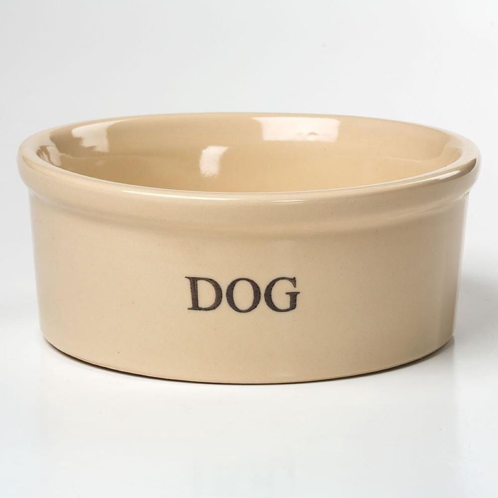 Ohio Stoneware Dog Food Crock Bowl Feeder Dish Labeled Dog Bristol 9 in ...
