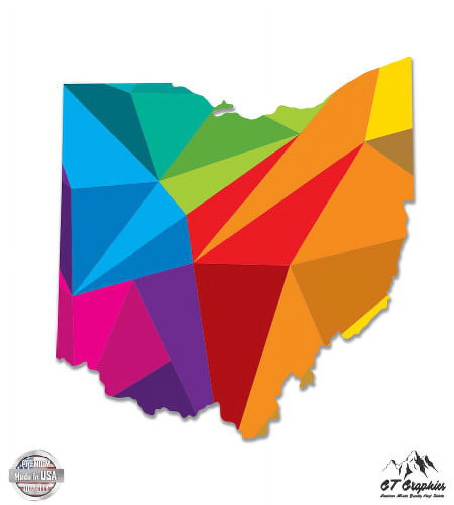 Ohio Triangle Pattern Modern - 12" Vinyl Sticker Waterproof Decal ...