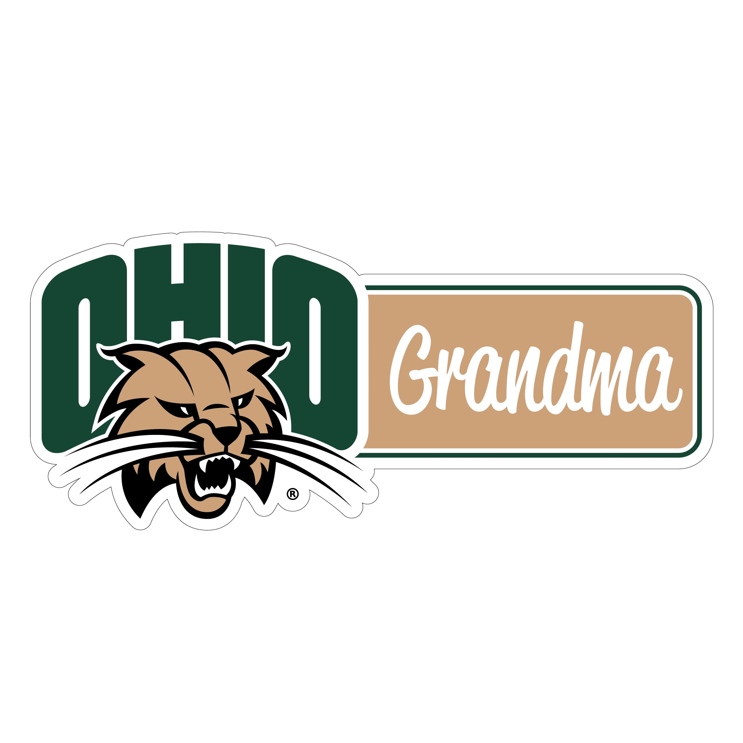 Ohio University Proud Grandma Die Cut Decal Officially Licensed ...