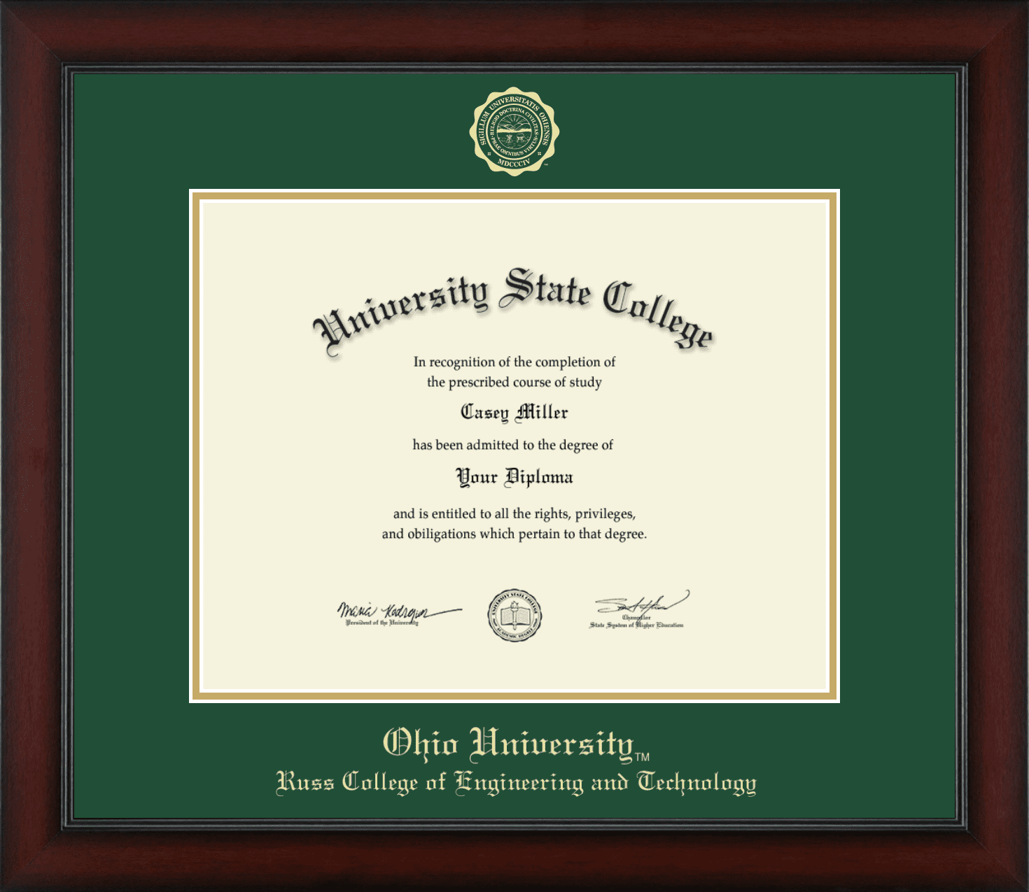 Ohio University Russ College of Engineering and Technology Diploma ...