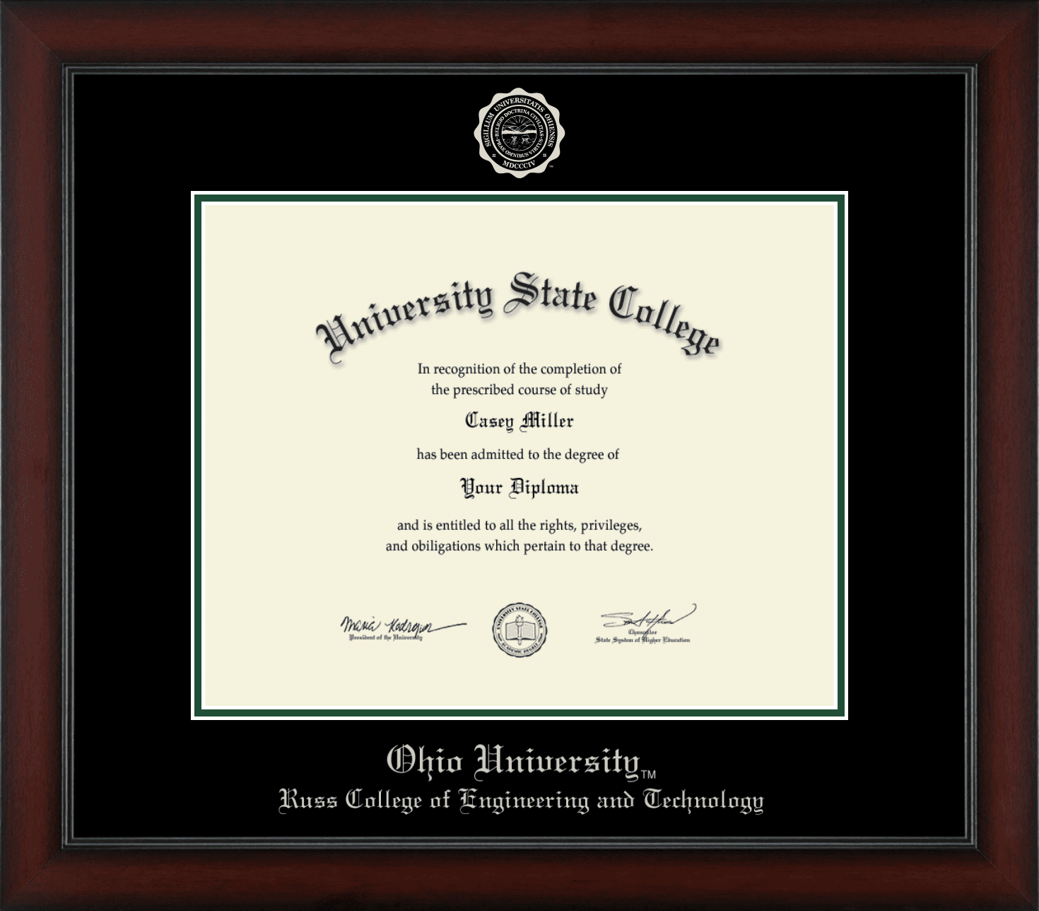 Ohio University Russ College of Engineering and Technology Diploma ...