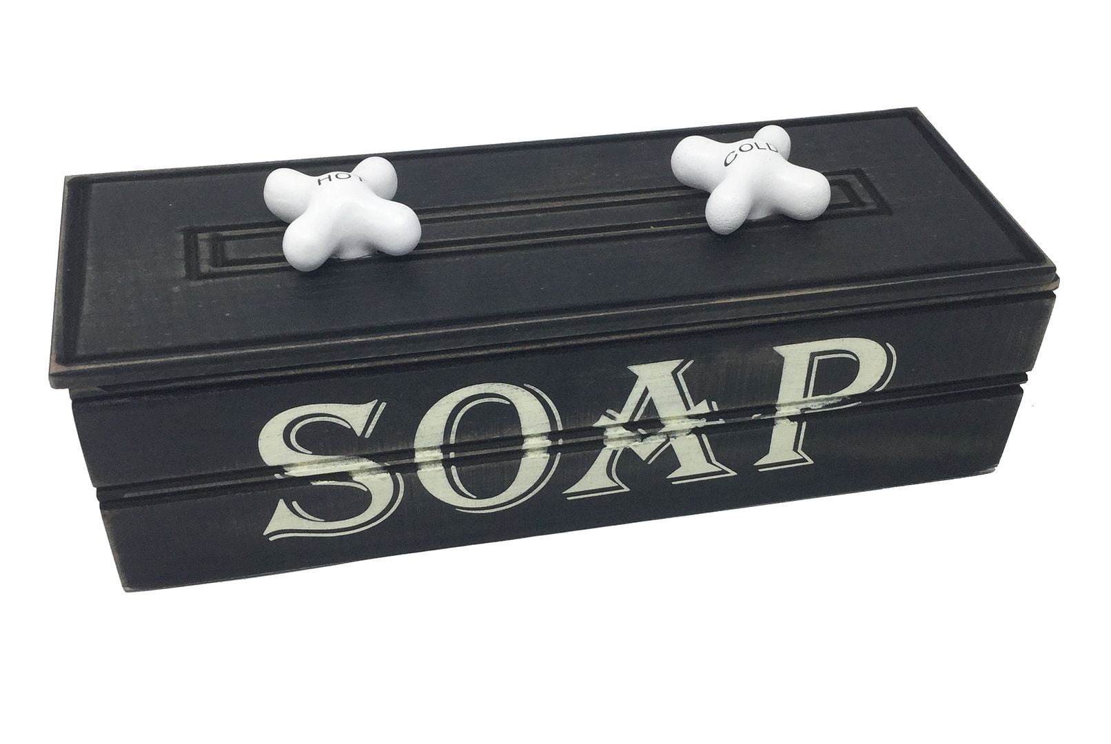 Ohio Wholesale Timeless By Design Vintage Black Soap Box, 4x12.75x4.5 ...